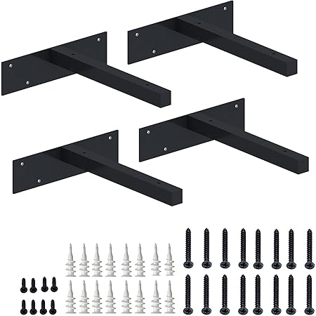 Ebco Aurora 100 mm Wall Shelf Steel Rod with 4-inch Plug (4 Nos) 4 ...