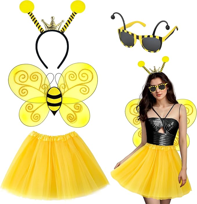 Horolam Bee Costume Accessories, Bee Costume Adult Women with Bee Wings ...