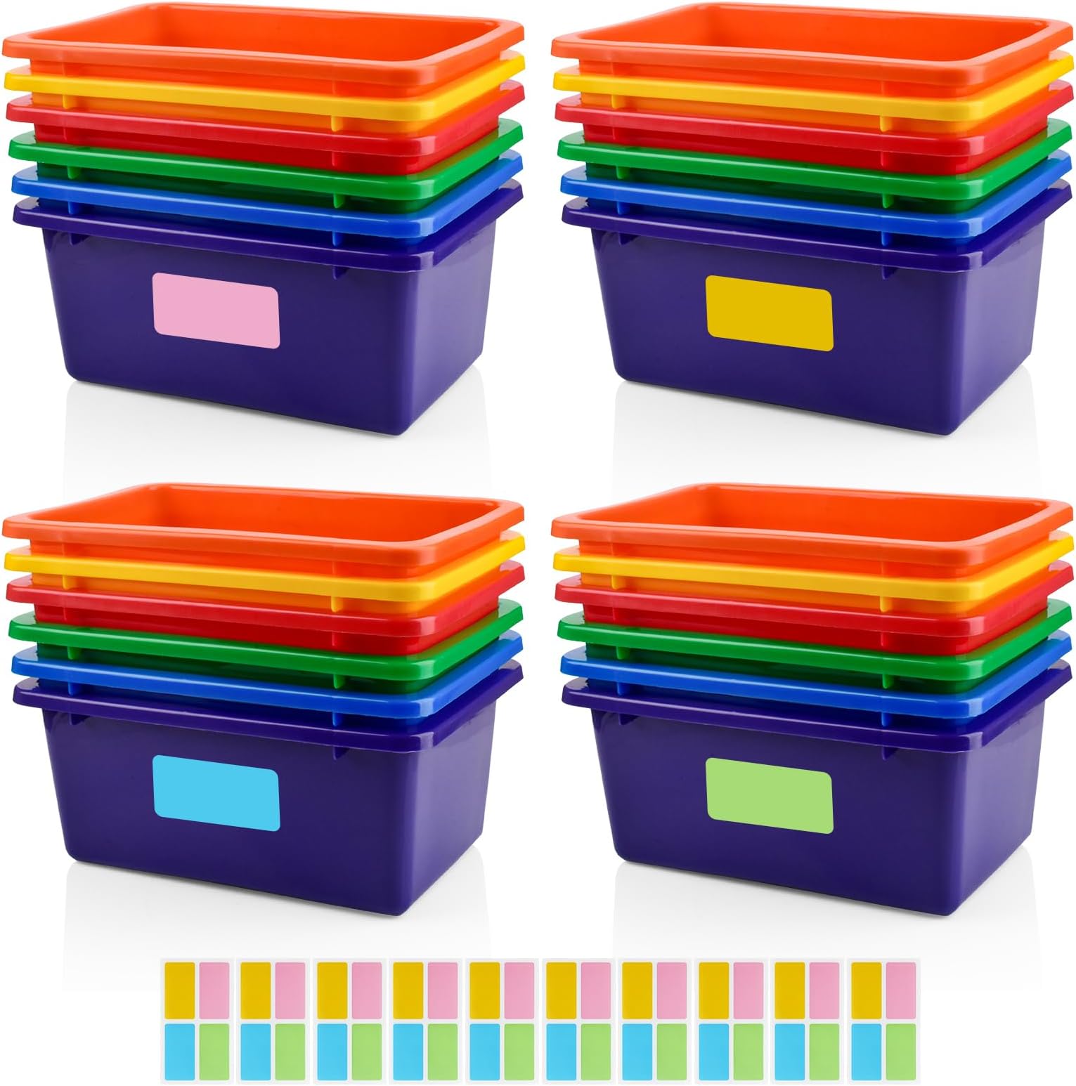Amazon.com - Outus 20 Pcs Plastic Cubby Bins Bulk for Classroom ...