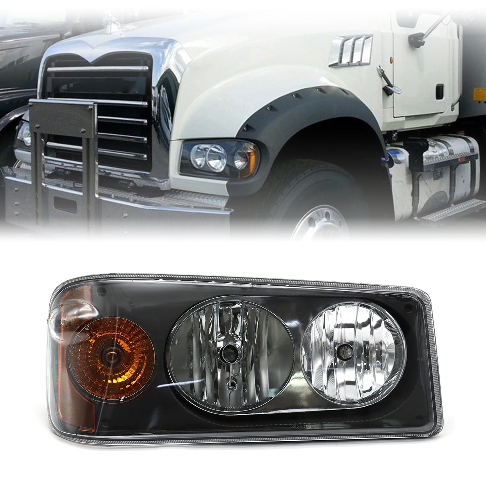Amazon.com: Sunhua Headlight Assembly Fit for Mack Granite GU713, Right ...