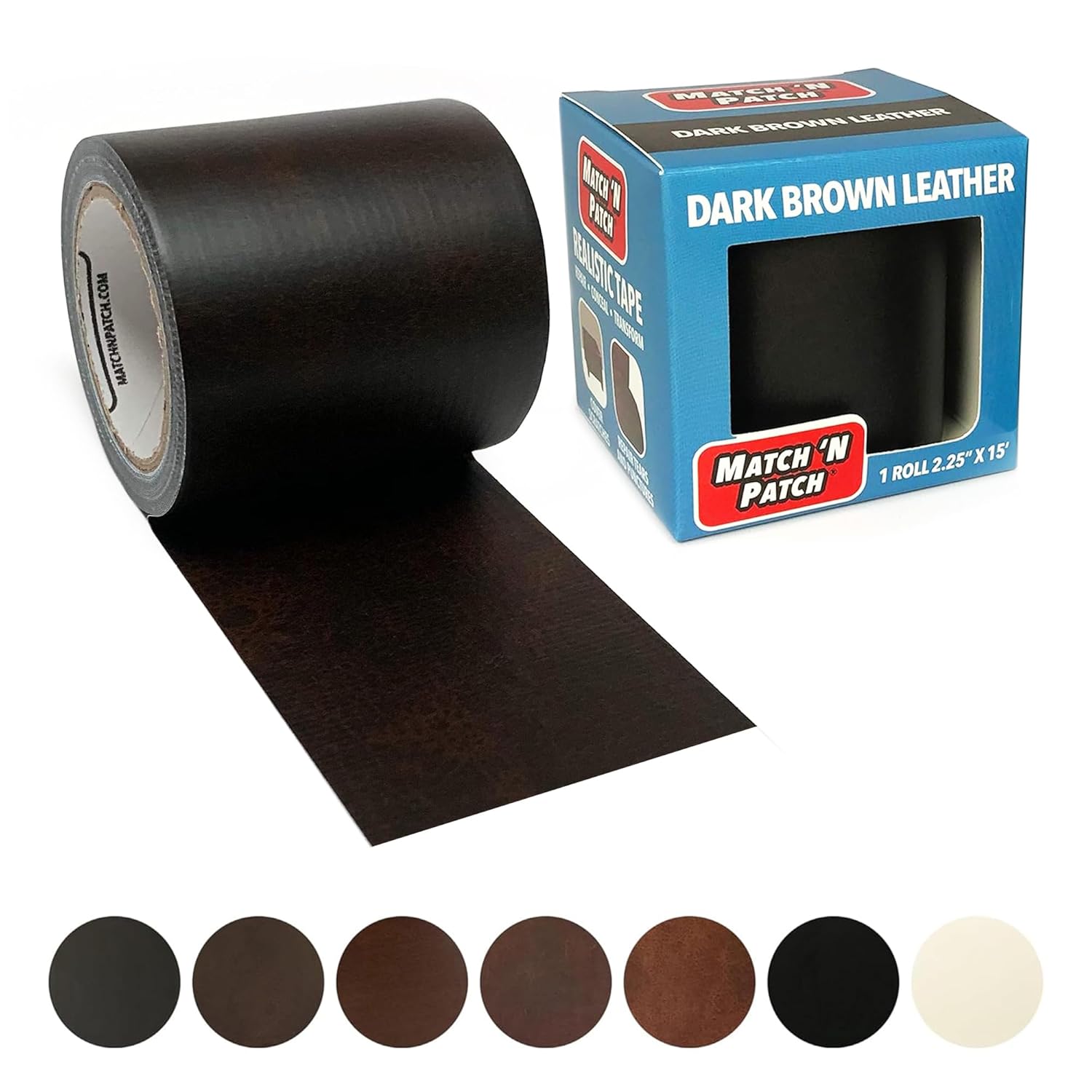 Match 'N Patch Realistic Dark Brown Leather Tape : Amazon.ca: Home