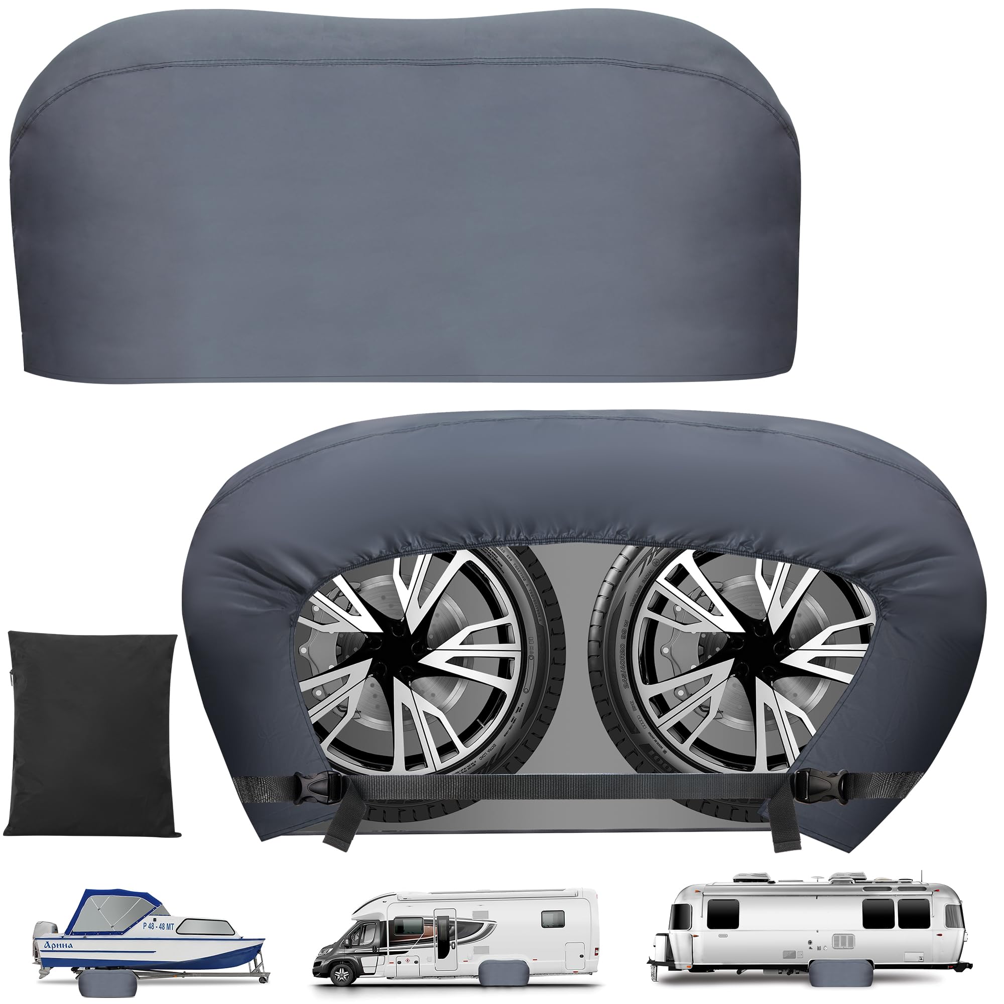 K-Musculo RV Tire Covers, Dual Axle Tire Cover, 2 Pack RV Wheel Cover ...