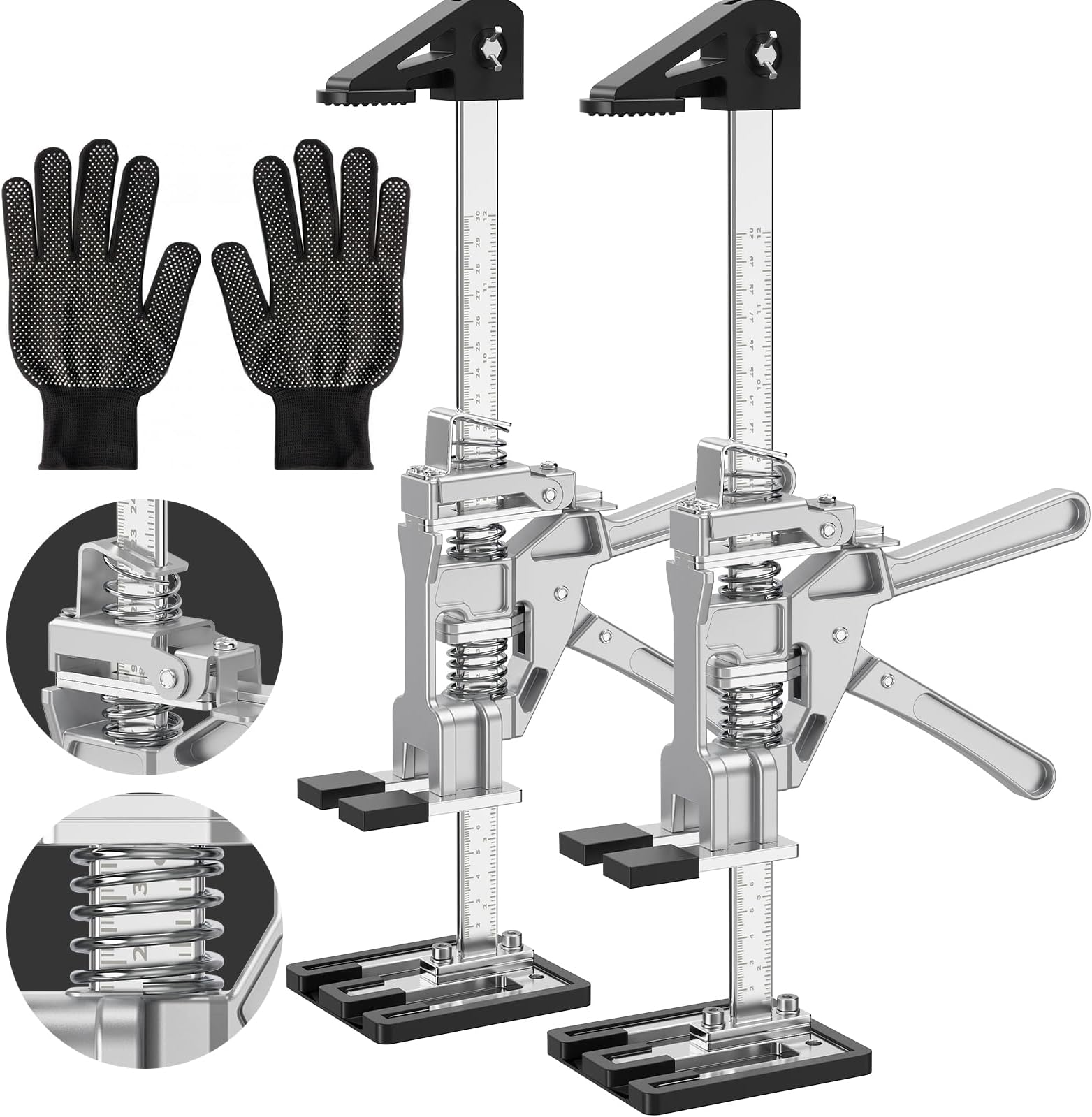 Amazon.com: Hicarer 2 Pcs Construction Jack 12 in Labor Saving Handle ...