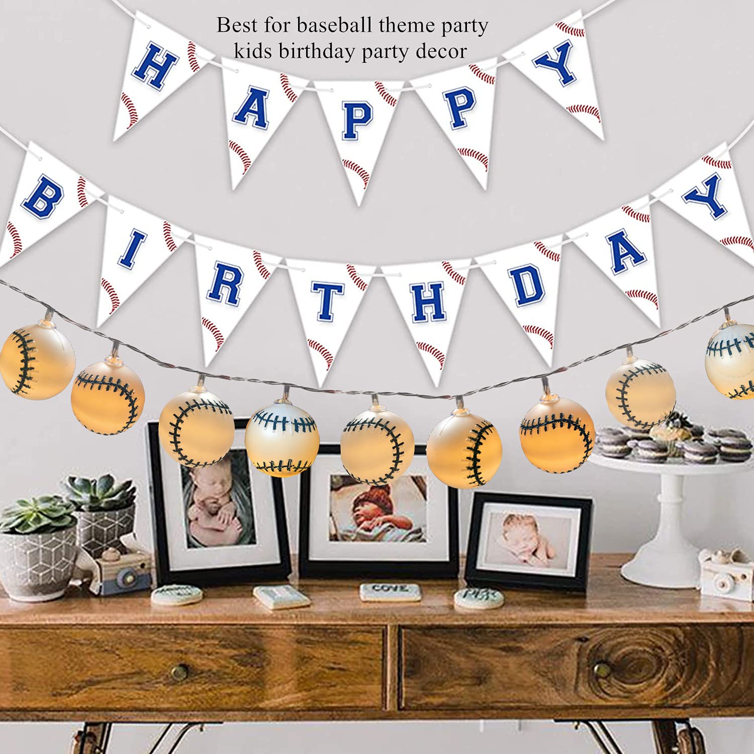 Baseball String Lights