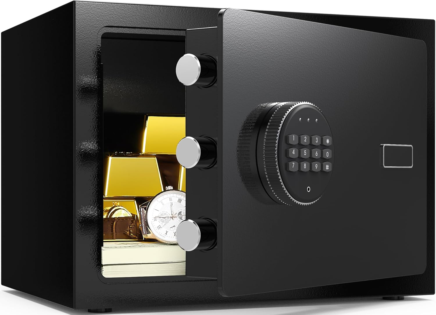 0.6 Cub Small Safe Box, Safety Box with Electronic Digital Keypad, Home ...