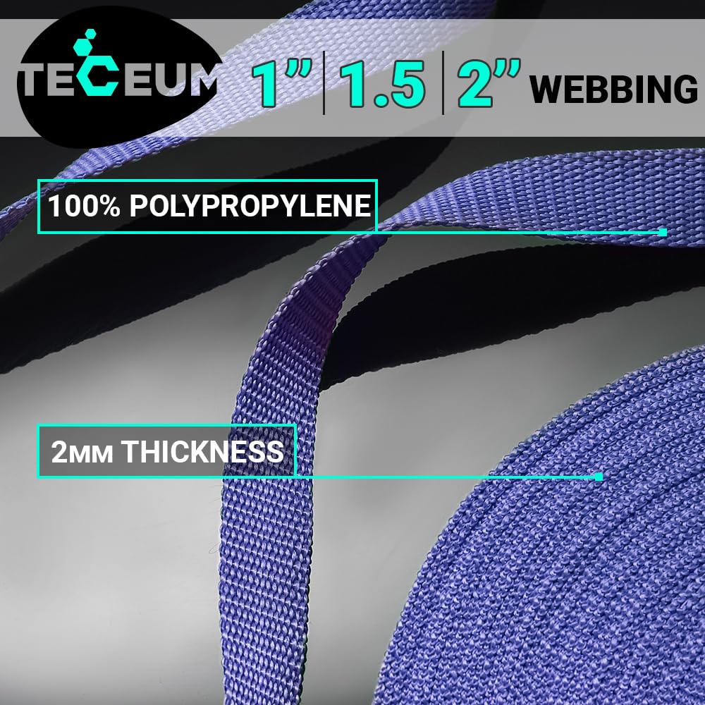Snapklik.com : 1 Inch Webbing Lavander Blue 50 Yards 1” Webbing For ...