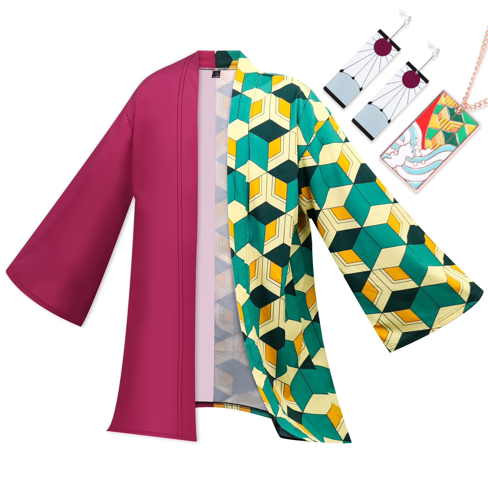 Buy Demon Slayer Kimono Tanjiro Nezuko Kimono Agatsuma Cloak, Shinobu ...