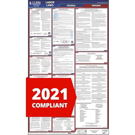 Amazon.com : 2021 Virginia and Federal Labor Law Poster (English, VA ...