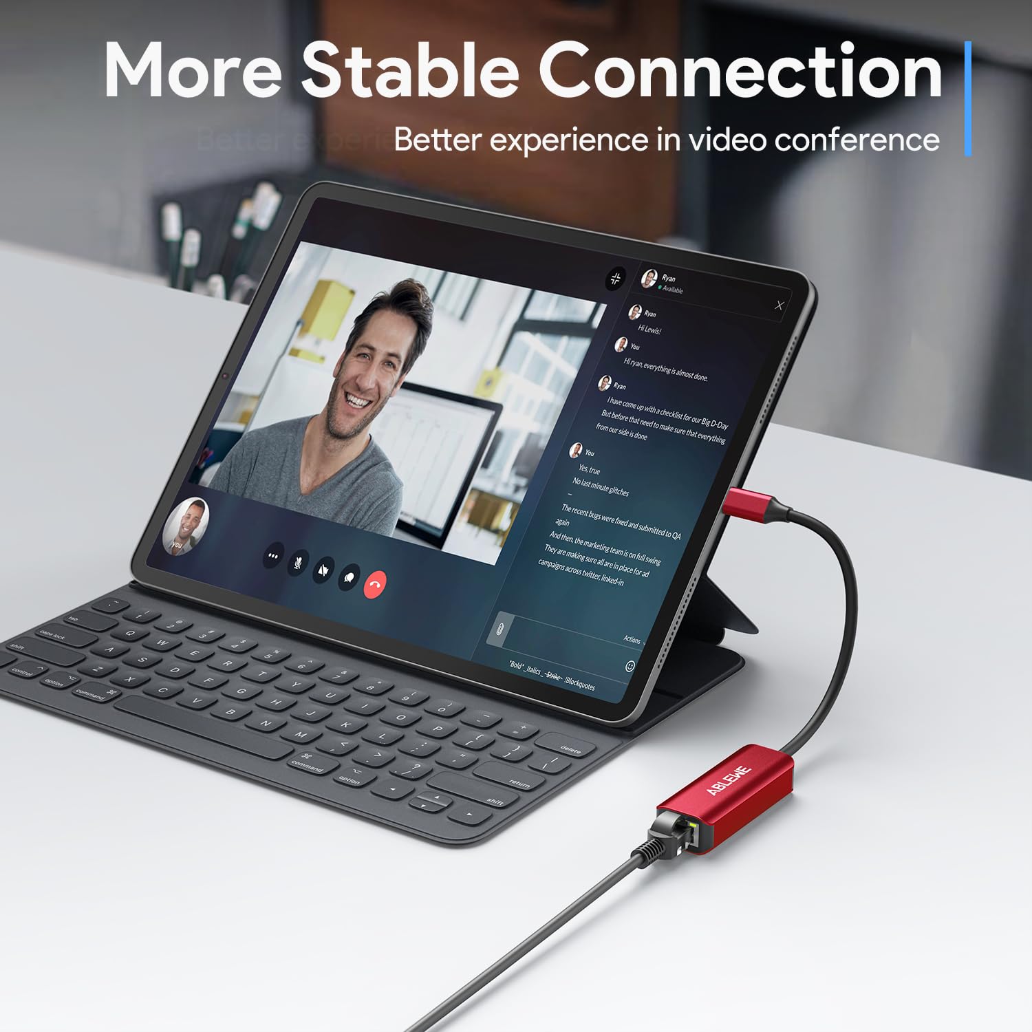 Snapklik.com : ABLEWE USB C To Ethernet Adapter, Type-C To RJ45 Gigabit ...