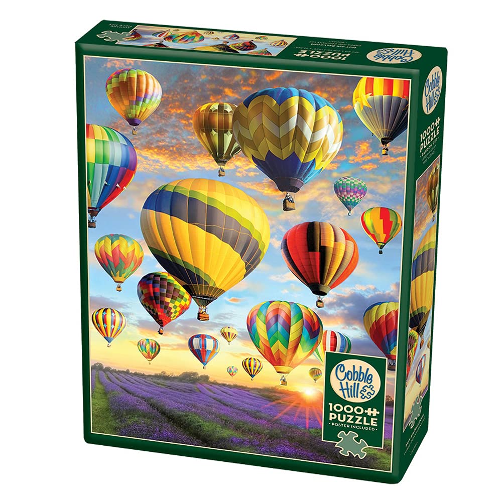 Amazon.com: Cobblehill 80025 1000 pc Hot Air Balloons Puzzle, Various ...