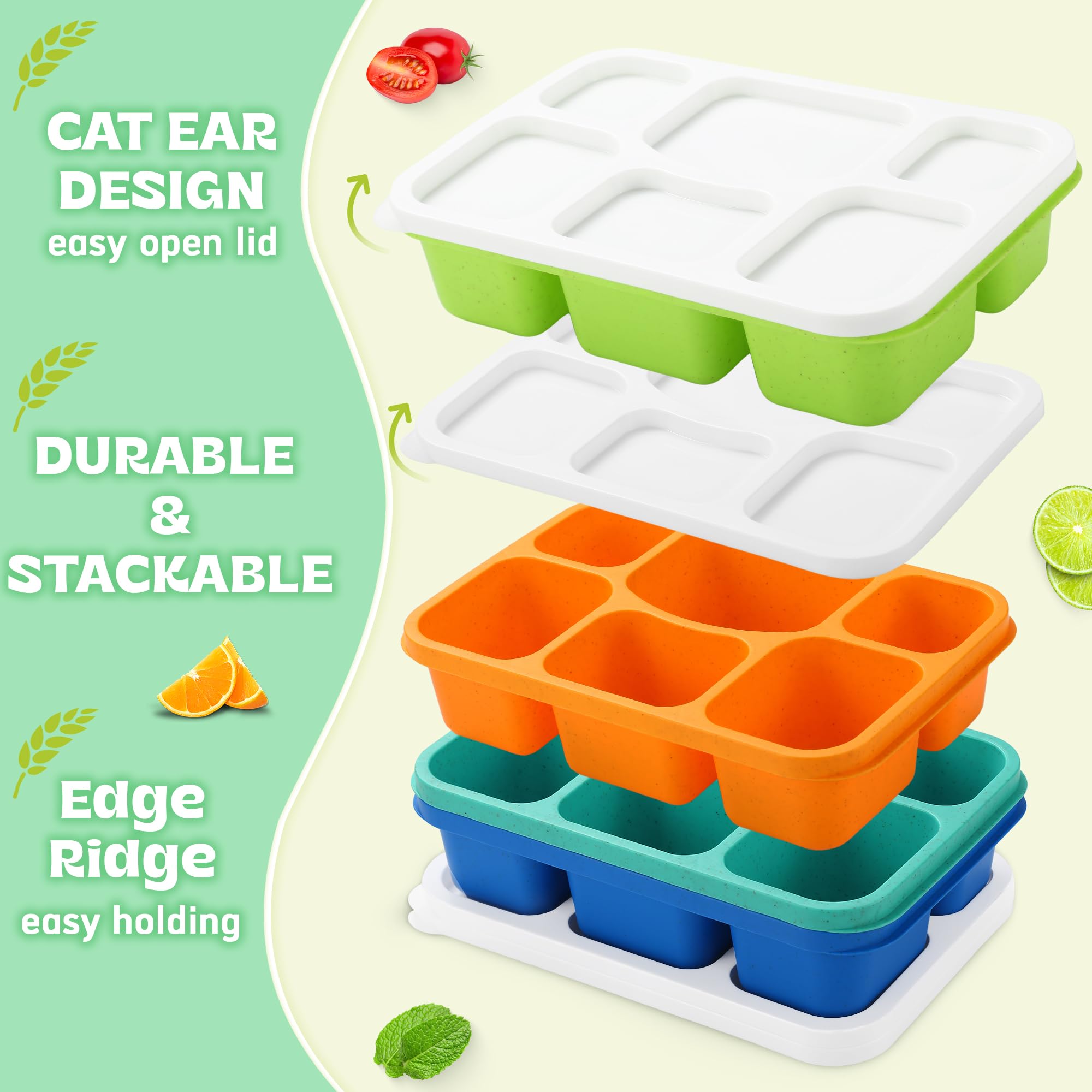 Snapklik.com : Bento Lunch Box Snack Containers, Reusable Meal Prep ...