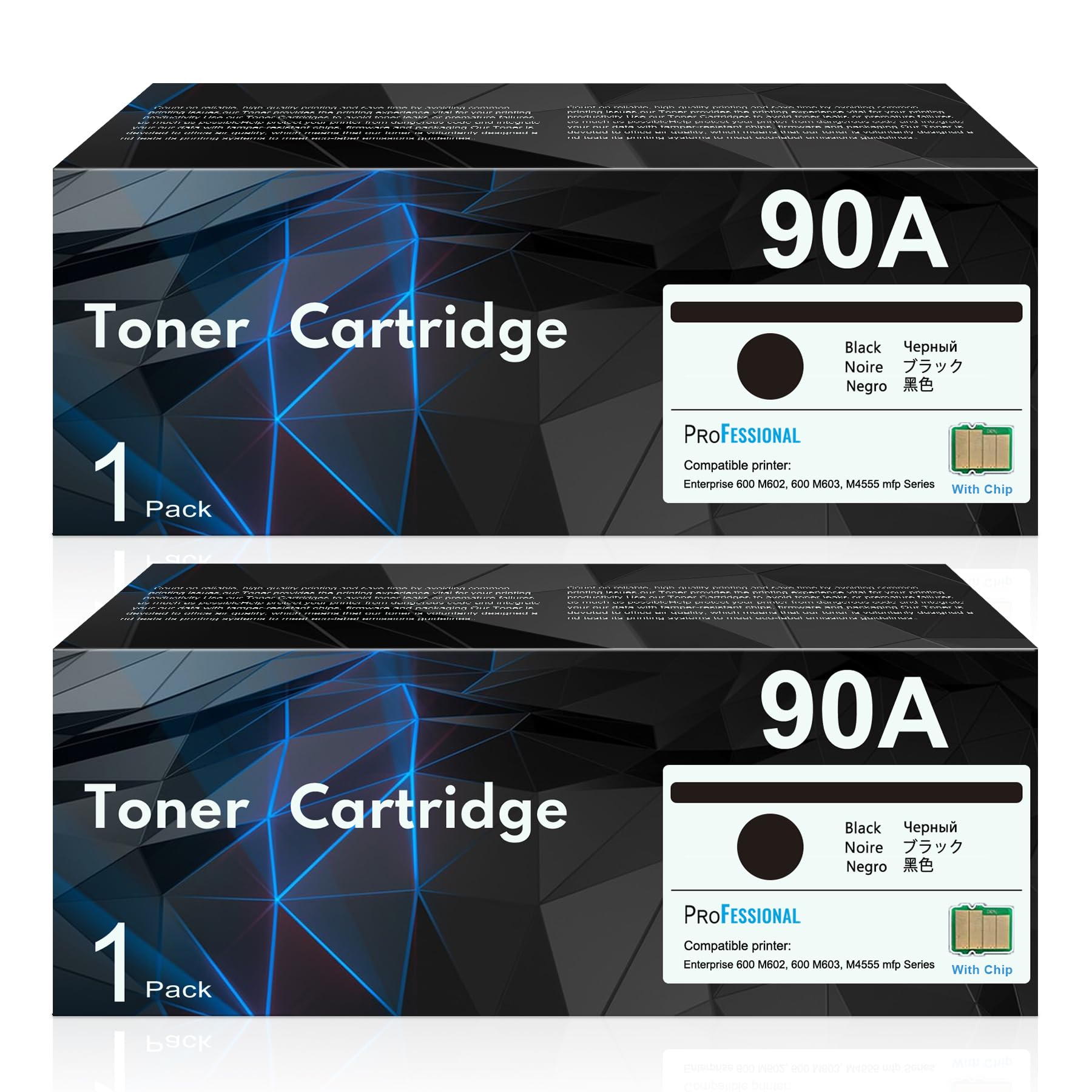 Amazon.com: CE390A 90A Black Toner Cartridge with Chip 2-Pack, 90A Ink ...