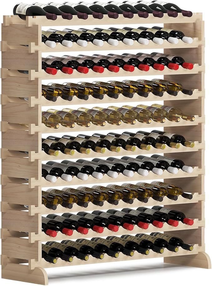 Amazon.com: sogesfurniture Floor Wine Racks, Stackable Modular Wine ...