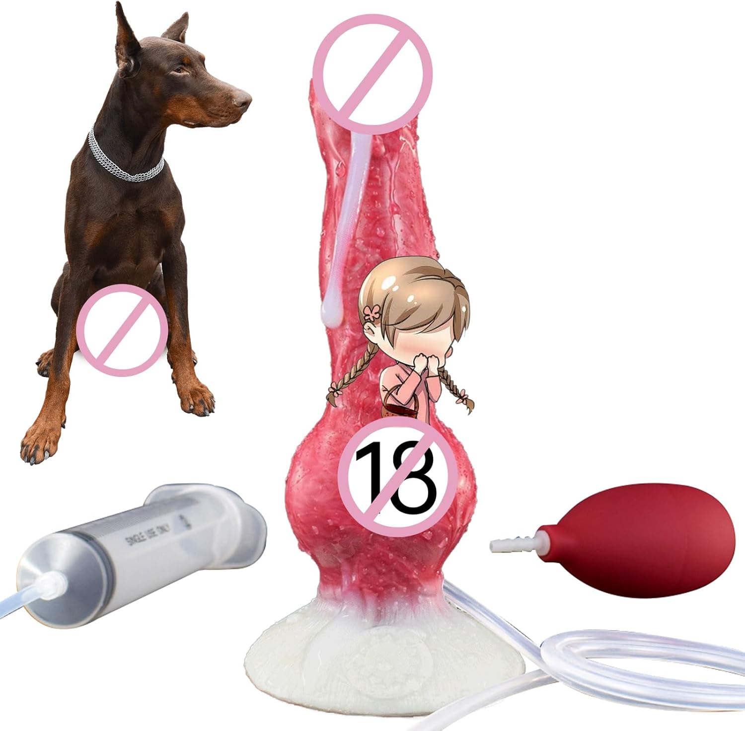 Amazon.co.jp: YAYAMIYA そっくりの犬用ディルド メタ射精 初心者向け 5.8*21CM ピンク シリコン 吸盤 バットプラグ 感覚おもちゃ 女性用 レズビアン 男性 ...