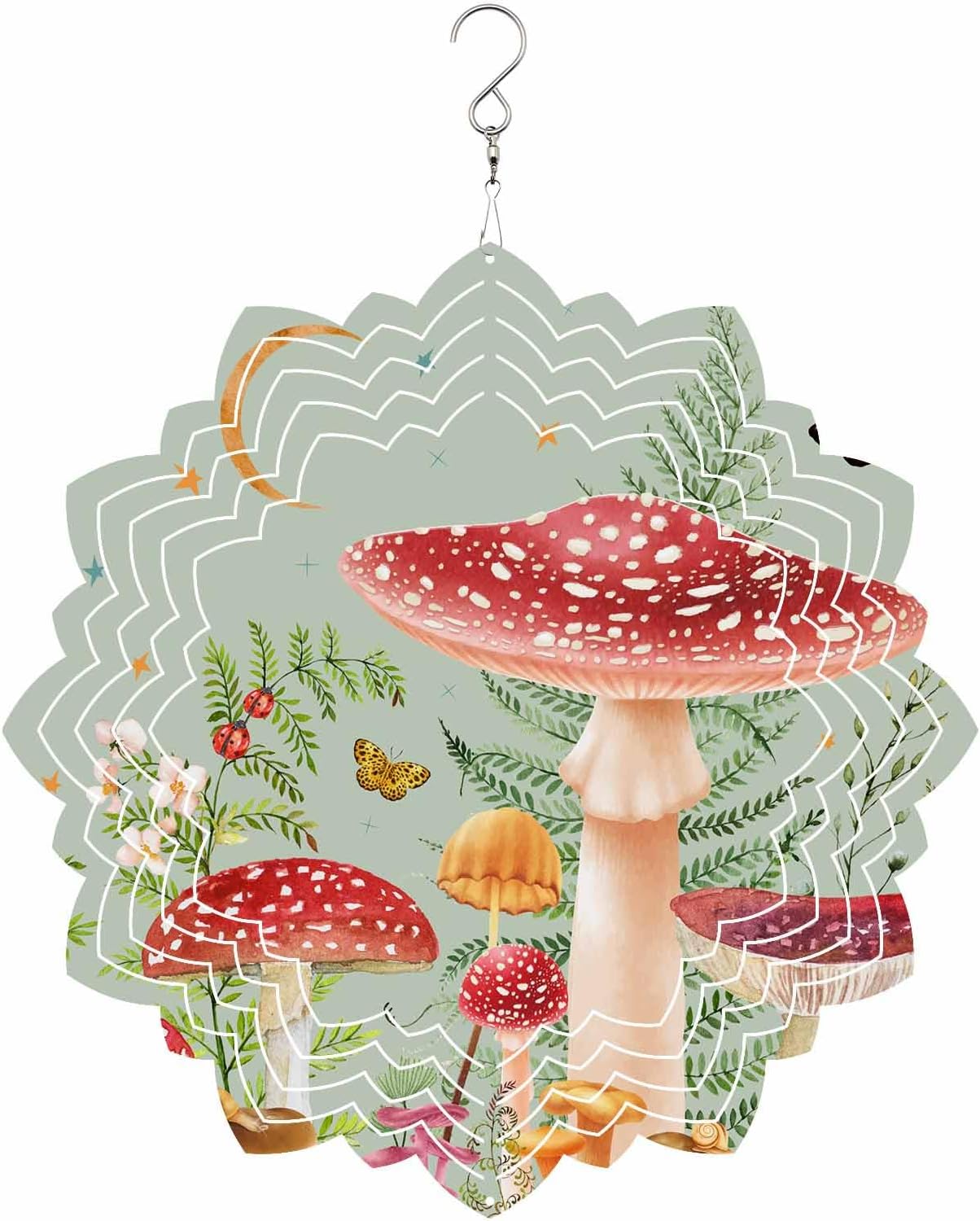 Amazon.com: Wind Spinners for Yard Garden Decoration, Red Mushrooms ...
