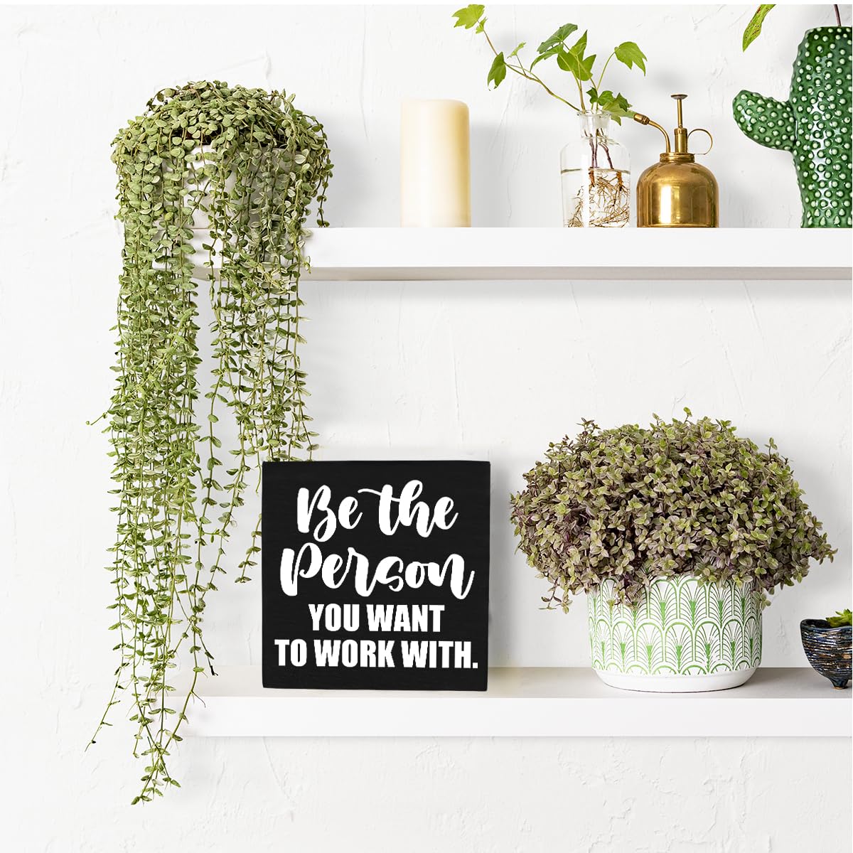 Snapklik.com : Inspirational Office Desk Decor Rustic Farmhouse Wooden Box Sign For Home School ...