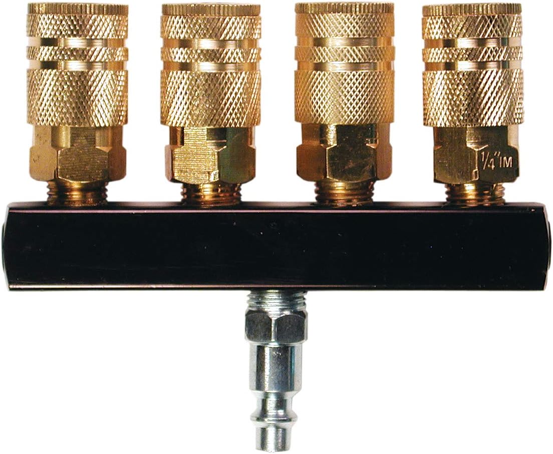 Primefit M14025-6 4-Way Air Manifold Assembly with Industrial 6-Ball ...