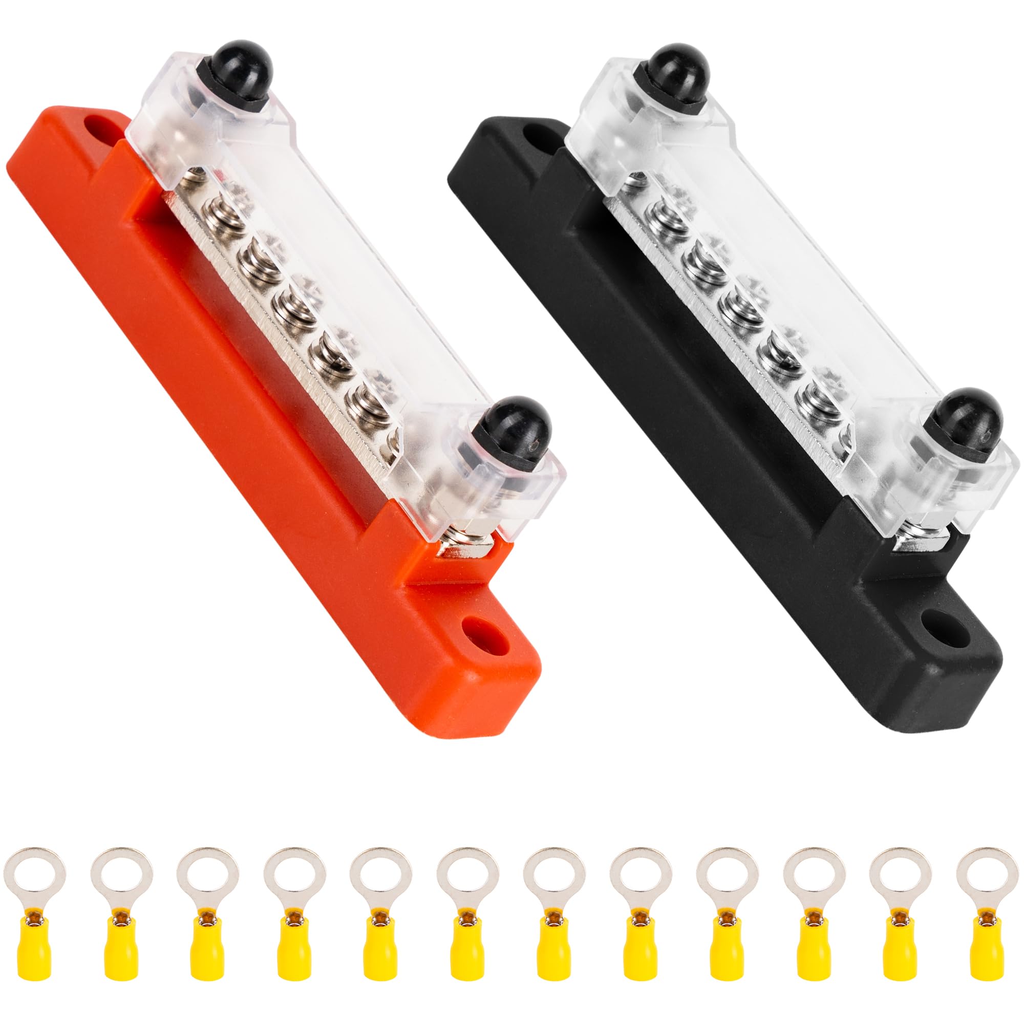 Amazon.com: BlueStars 2 Packs Bus Bar 130A AC/ 150A DC, 300V AC/ 48V DC ...