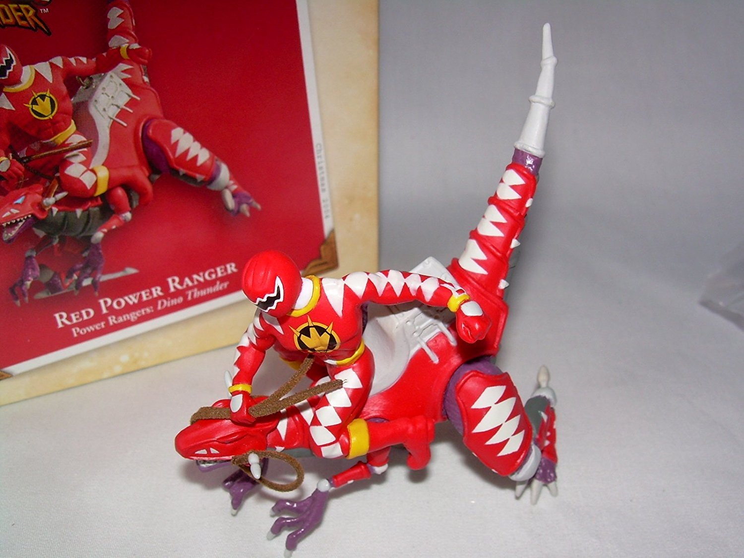 Amazon.com: Hallmark 2004 Ornament Red Power Ranger Dino Thunder : Home ...