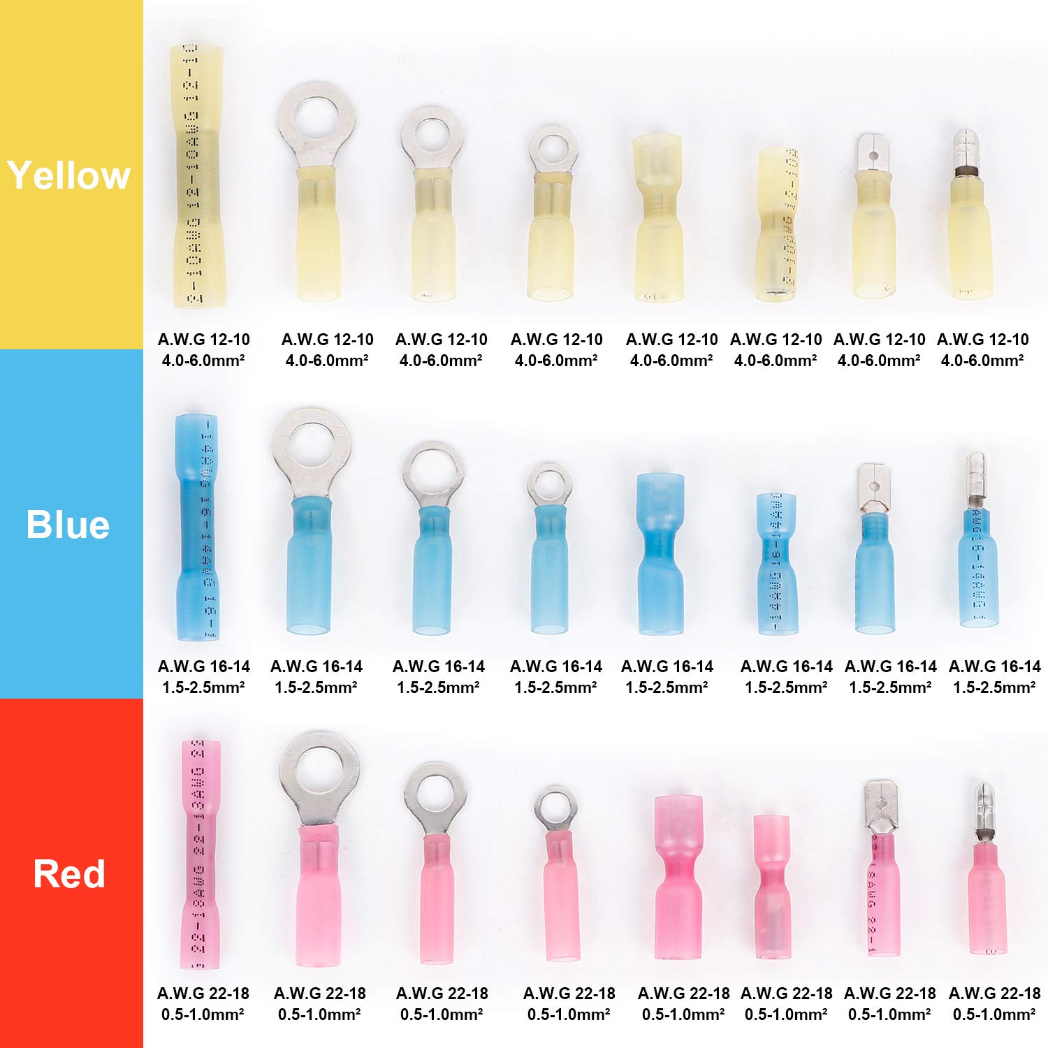 Snapklik.com : 420PCS Heat Shrink Wire Connectors Waterproof Insulated ...