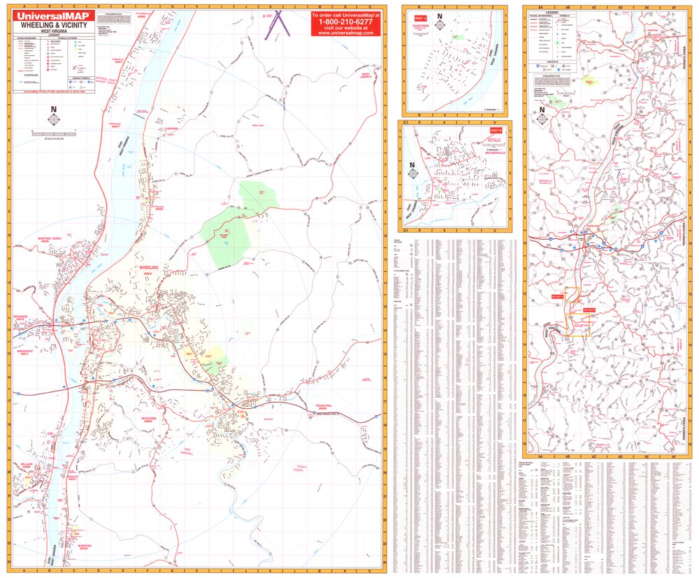 Wheeling, WV (City Wall Maps): Kappa Map Group: 9780762518432: Amazon ...
