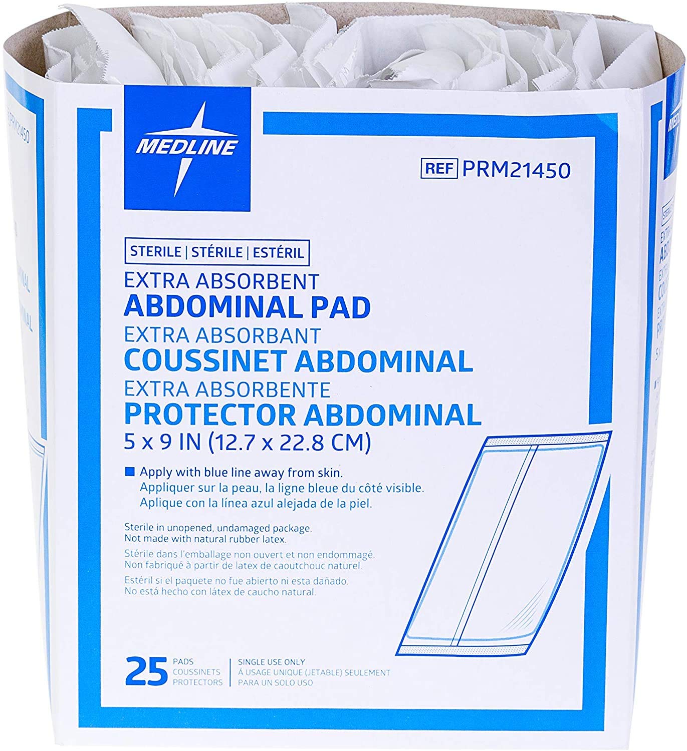 Buy PrimeMed Heavy-Drainage Abdominal Pad Kit - Paper Tape and Sterile ...