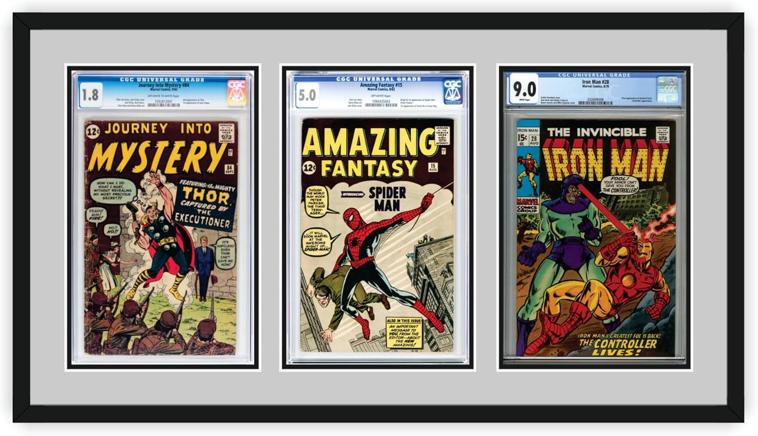 Amazon.com - Triple Graded Comic Book Frame | Black Moulding | UV ...