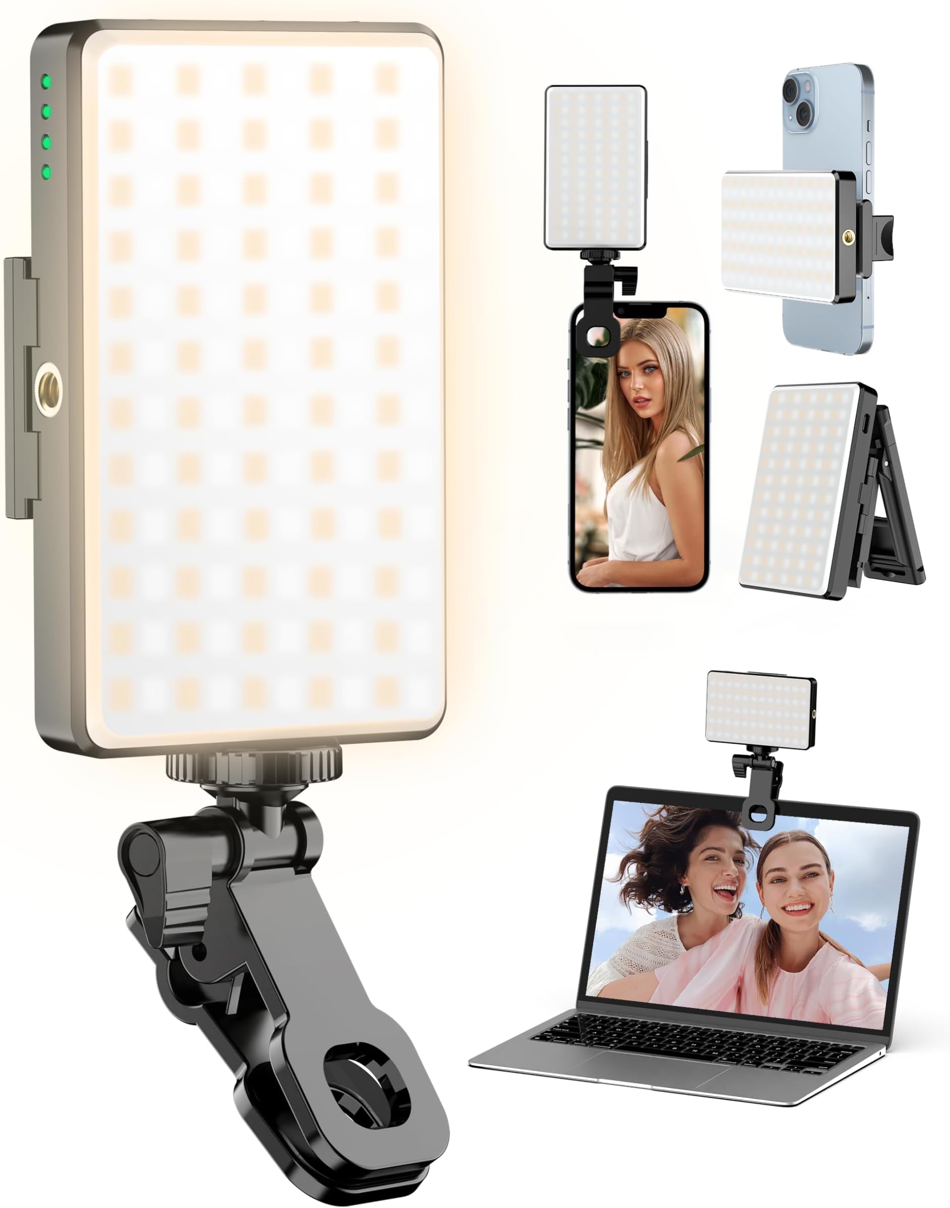 Amazon.com: Selfie Light, 120 LED Rechargeable 3000Mah Clip Video ...