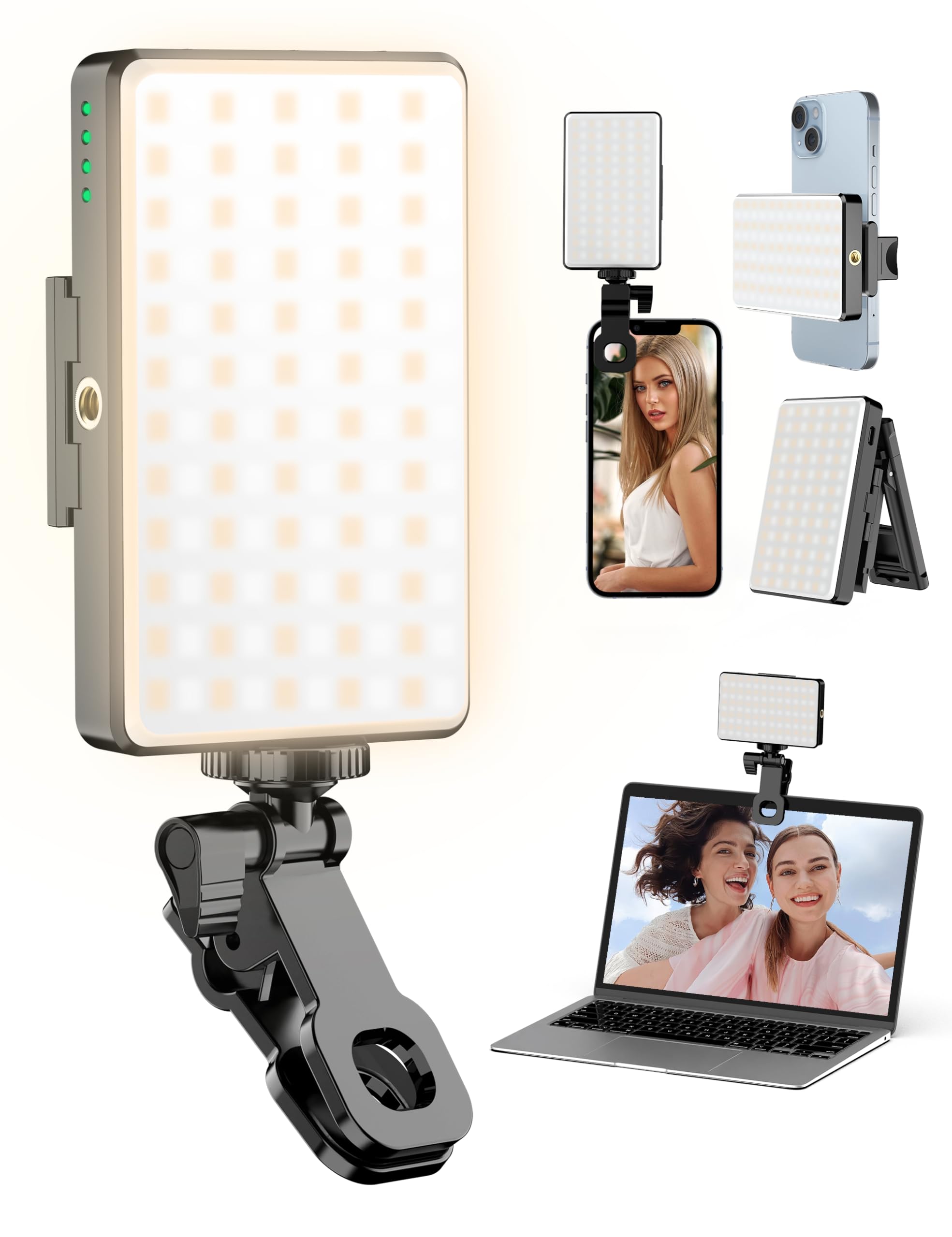 Amazon.com: Selfie Light, 120 LED Rechargeable 3000Mah Clip Video ...