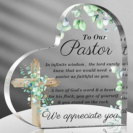 Amazon.com: Pastor Appreciation Gifts - Plaque with Wooden Stand, Inspirational Pastor Gifts for ...