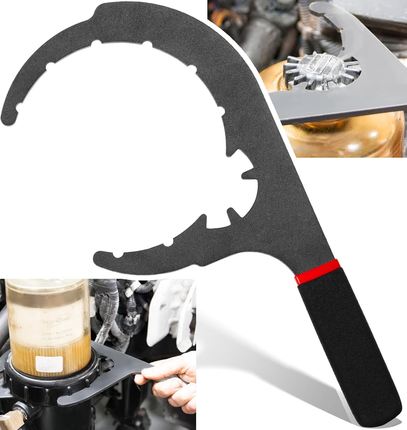 Amazon.com: sixcow 5" 61090 Diesel Fuel Filter Wrench for 5" Davco ...