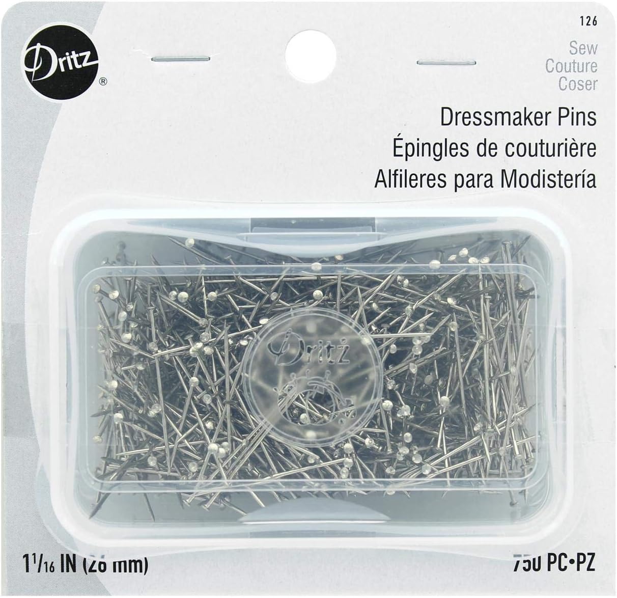Amazon.com: Dritz 126 Dressmaker Pins, 1-1/16-Inch (750-Count)