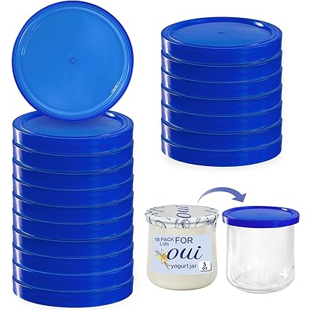 Amazon.com: 32 Pcs Yogurt Container Lids Clear Plastic Yogurt Jar Lids ...