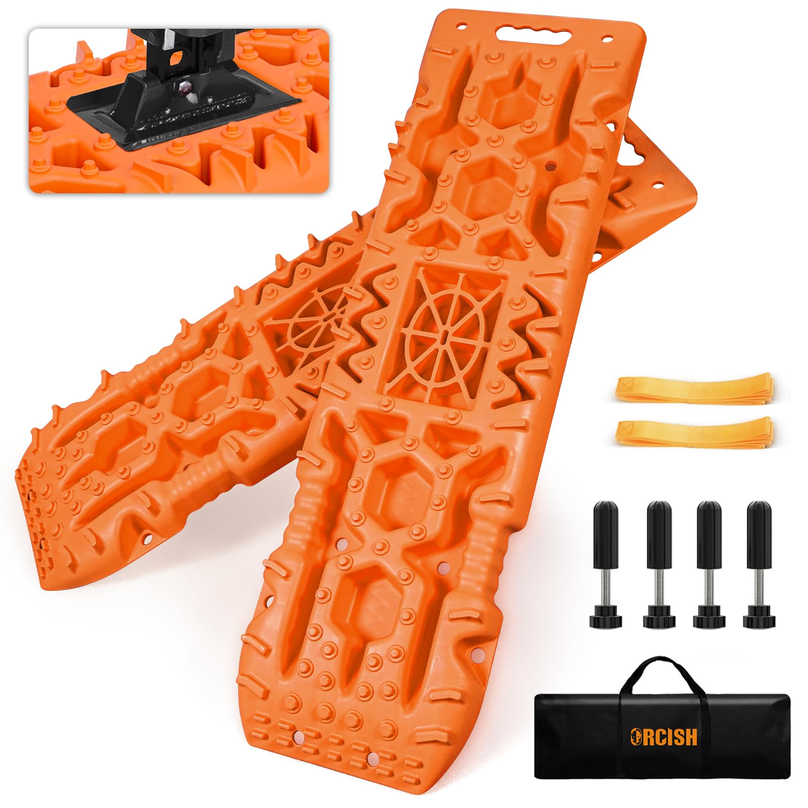 Snapklik.com : ORCISH New 2PCS 42x122 Large Recovery Traction Boards