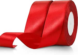 Amazon.com: 100 Yards 1 1/2 Inch Red Ribbon for Flower Bouquet ...
