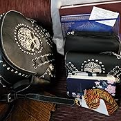 Amazon.com: Cowgirl Trendy Sugar Skull Punk Art Rivet Stud Biker Purse ...