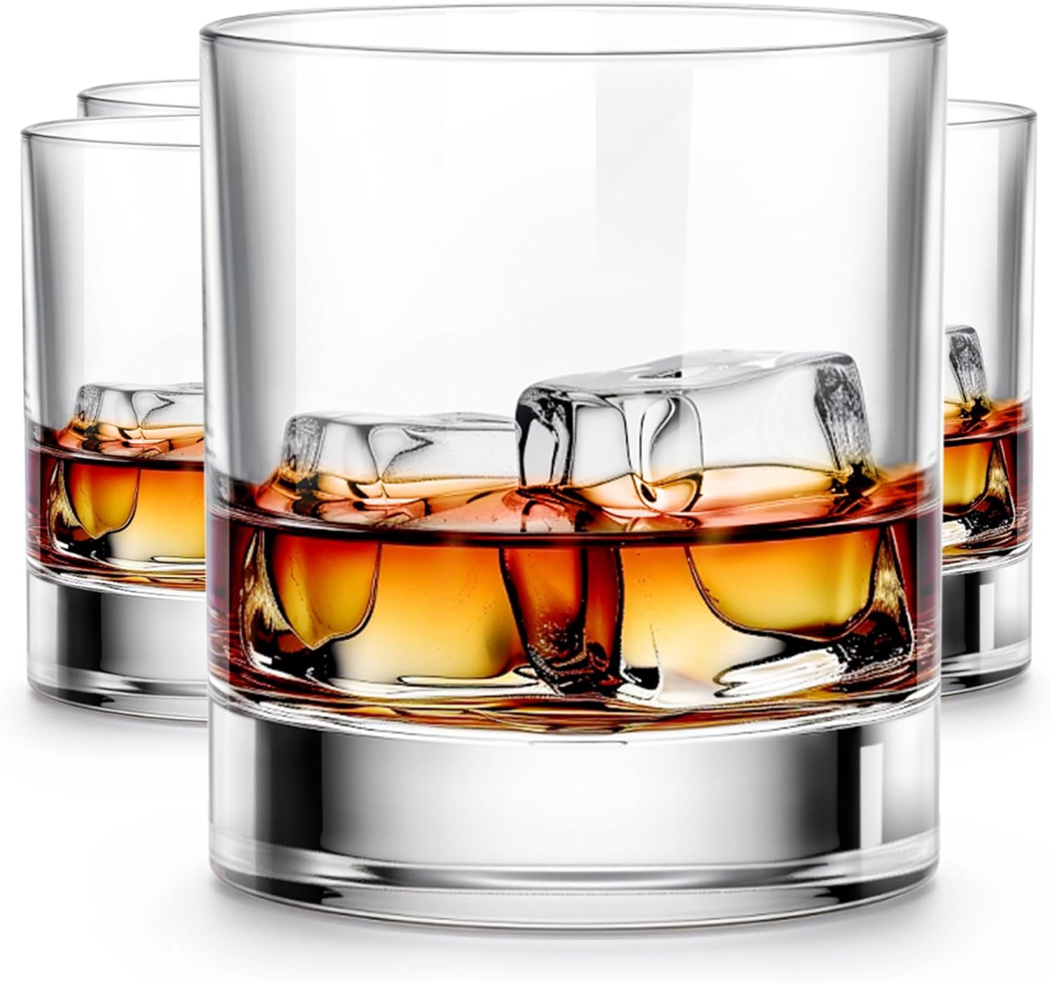 LUXU Premium 11oz Scotch Glasses - Old Fashioned Set of 4, Perfect for ...