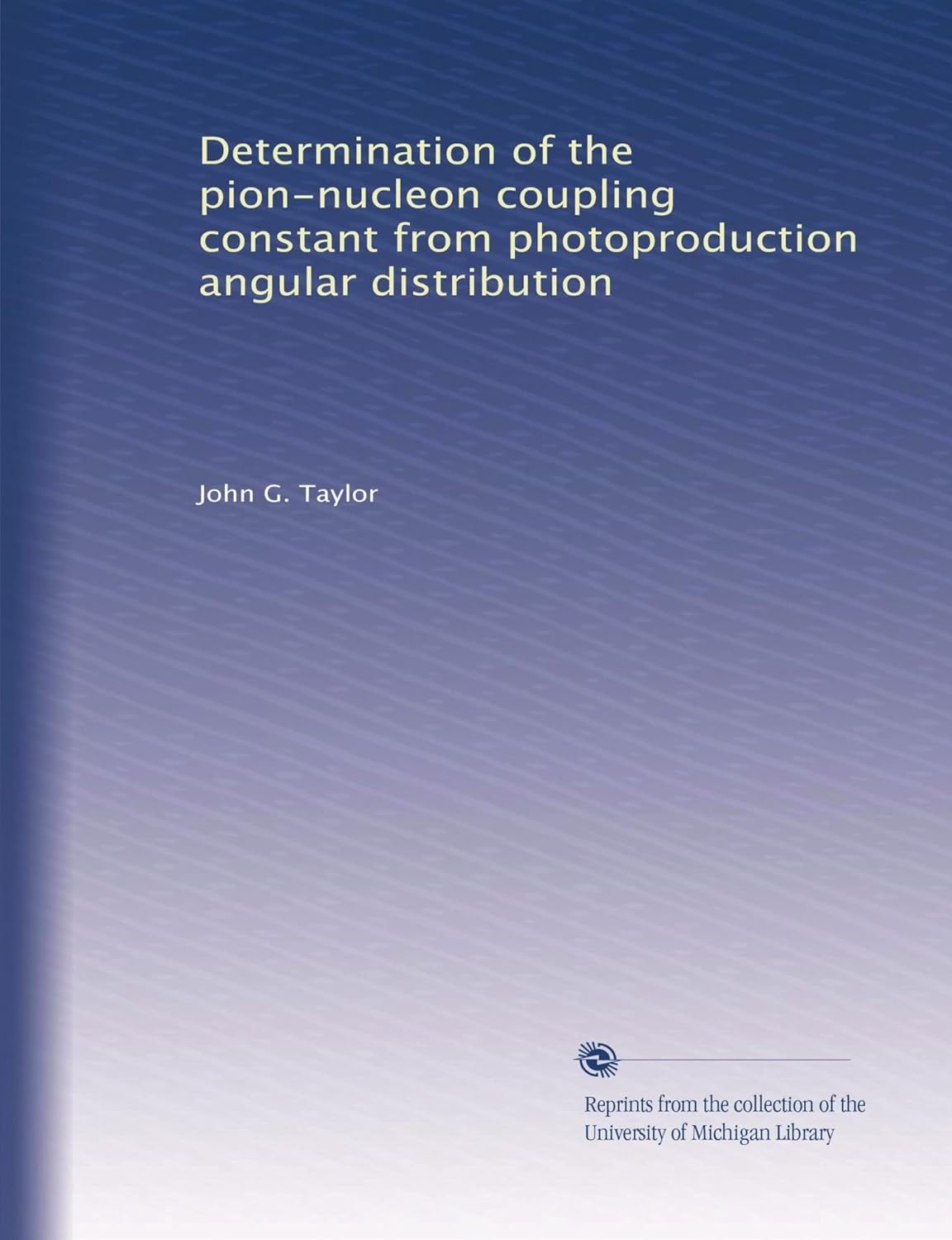 Amazon.com: Determination of the pion-nucleon coupling constant from ...