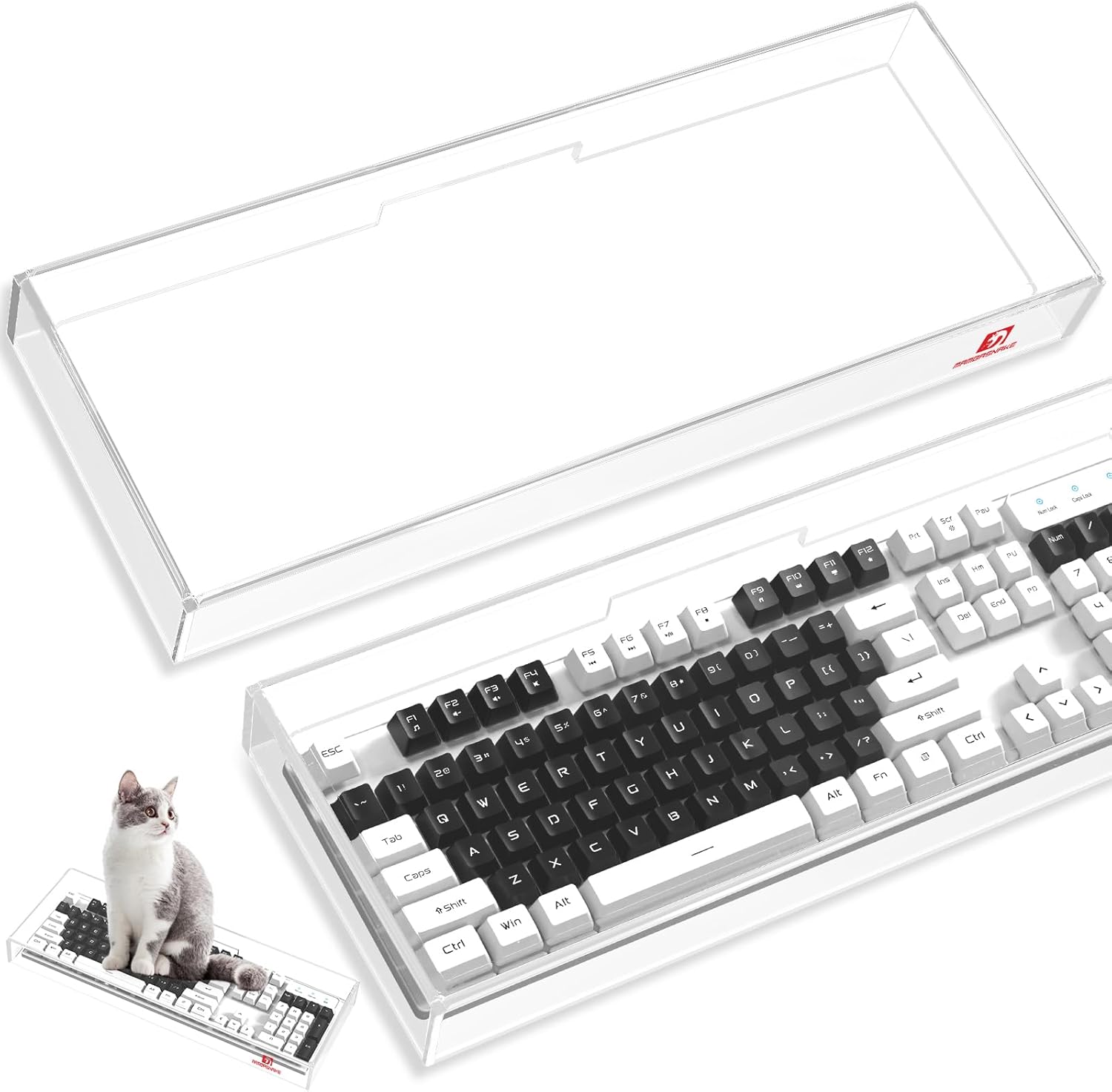 MAMBASNAKE Premium Acrylic 98-Key Keyboard Cover Dust Cover Waterproof ...