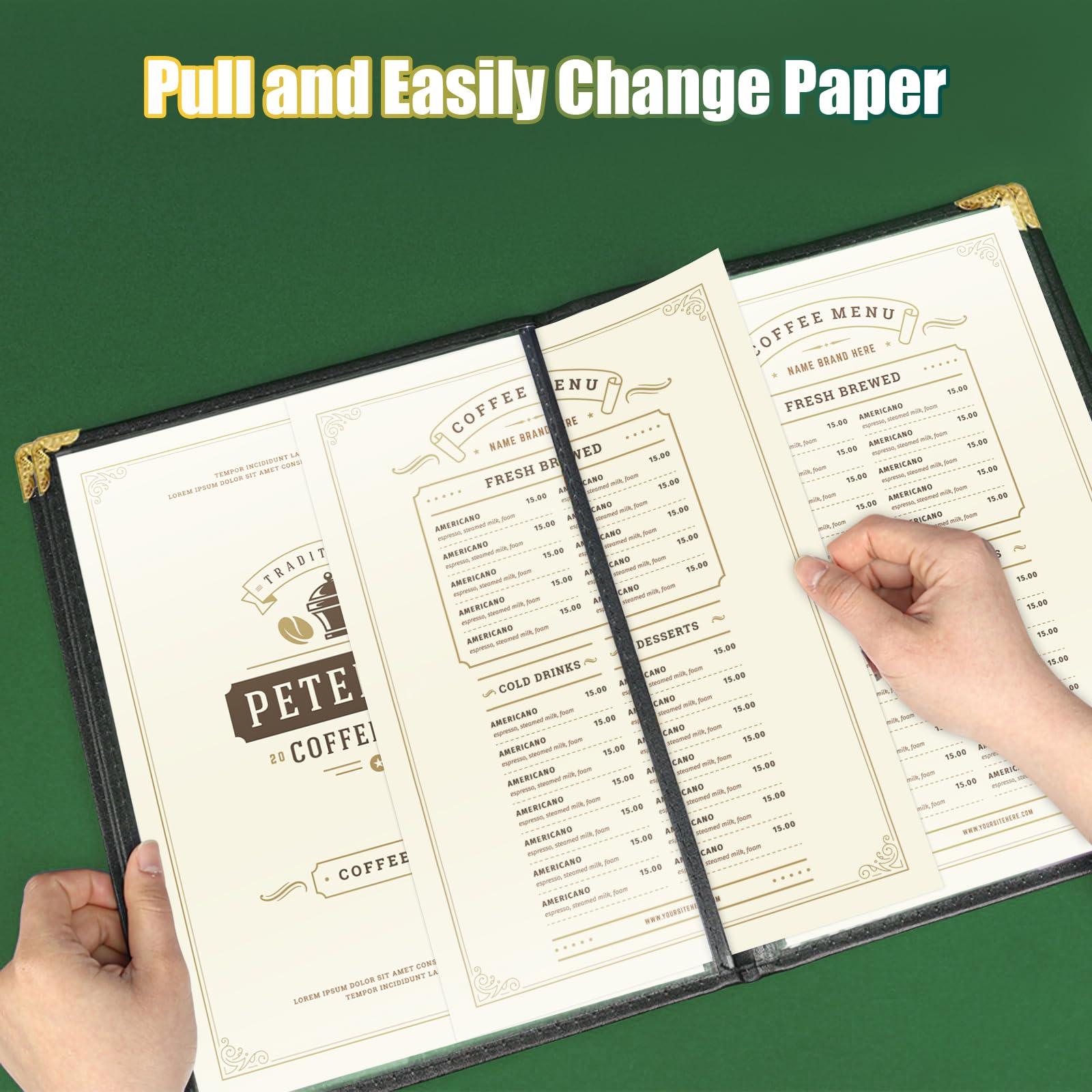 Snapklik.com : 1 Pack Menu Cover 8.5 X 11 Inch Menu Holders 4 Page 8 ...