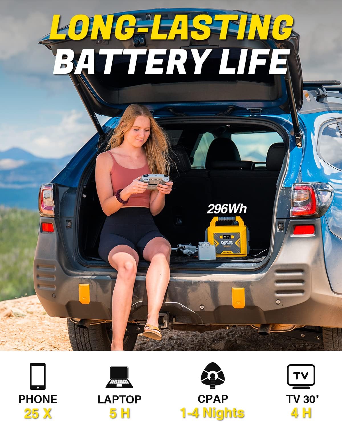 Buy LIPOWER 300W Portable Power Station, Average 25 Phone Recharges, 1 ...