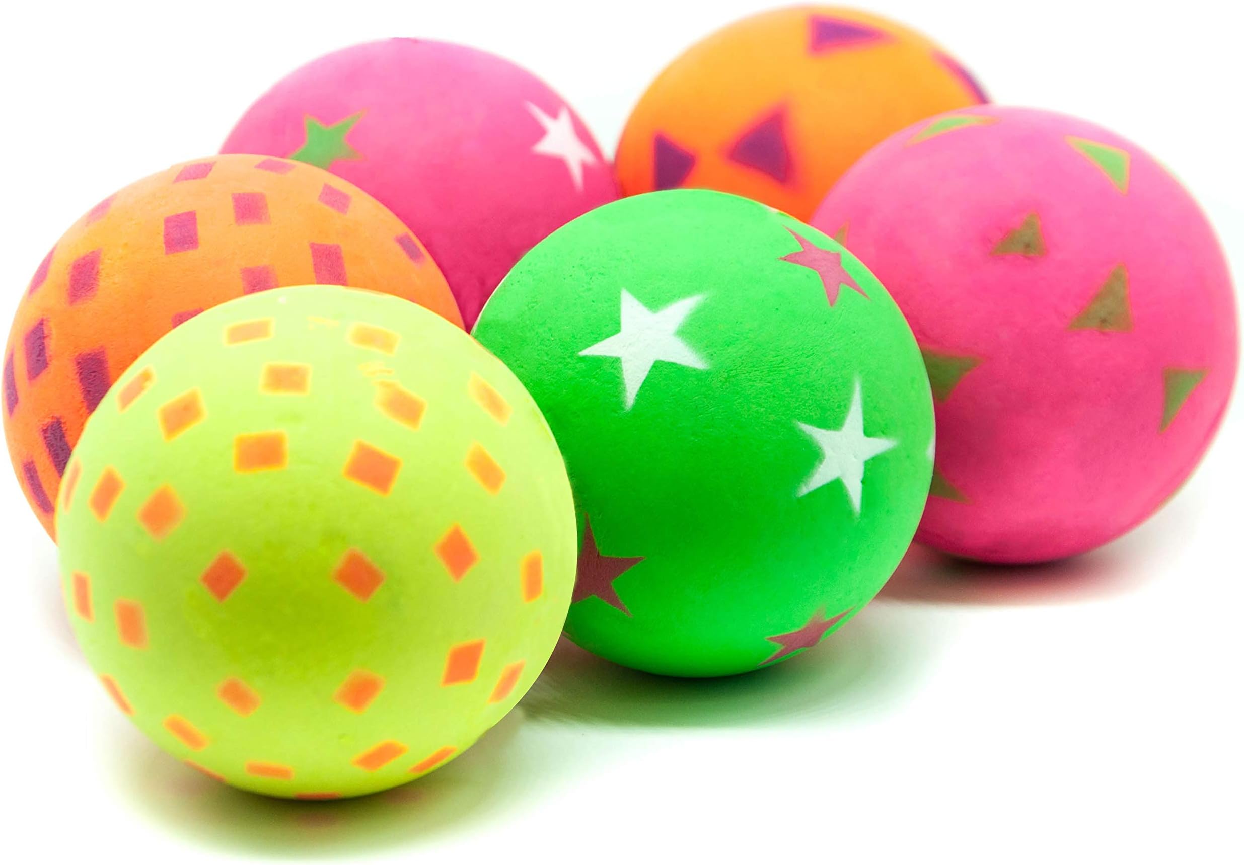 6 X Dog Balls 6cm Rubber Ball Soft in Touch Sponge HIGH BOUNCE Floating ...