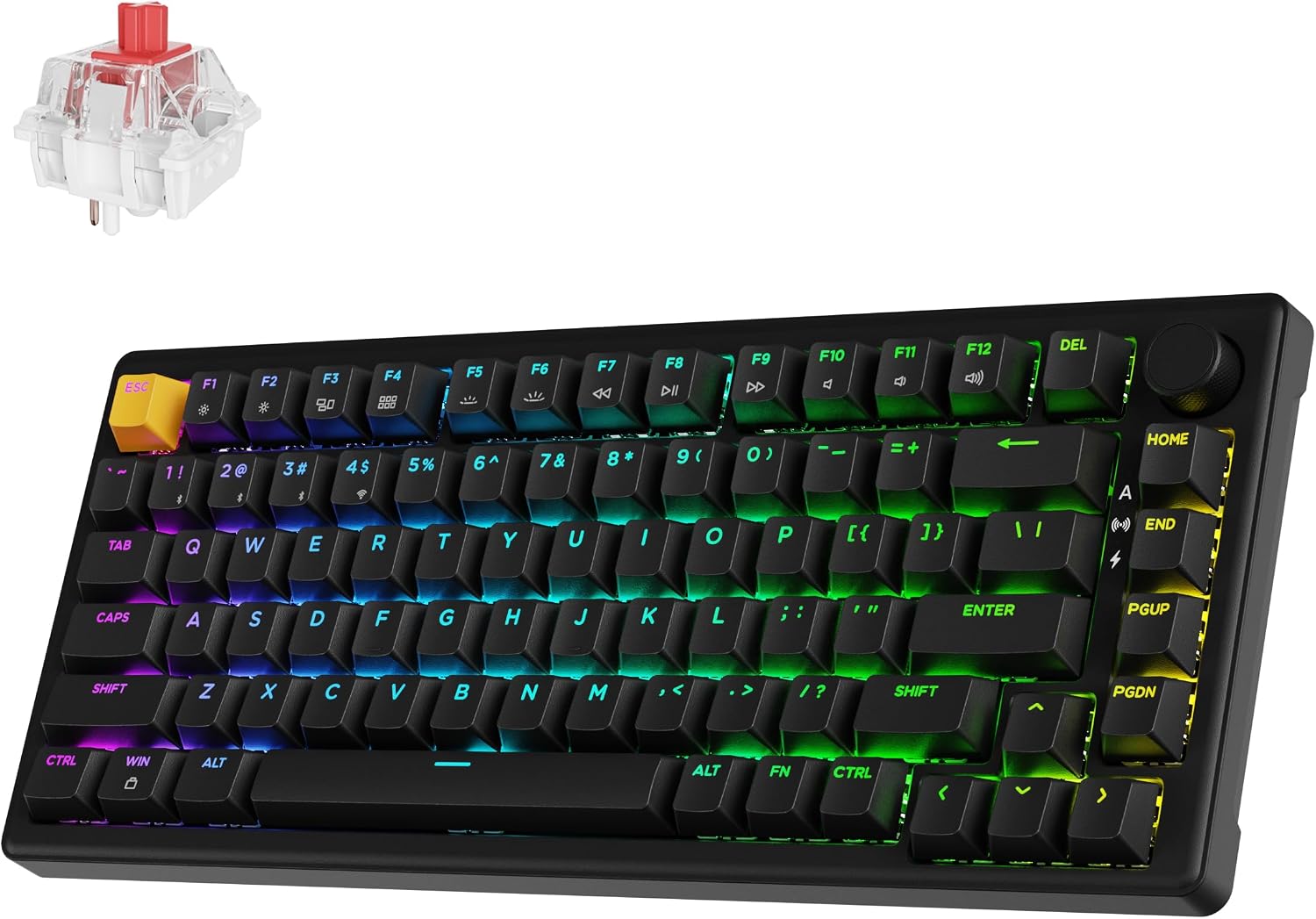 JamesDonkey J2 75% Wireless Mechanical Gaming Keyboard, Hot-Swappable ...
