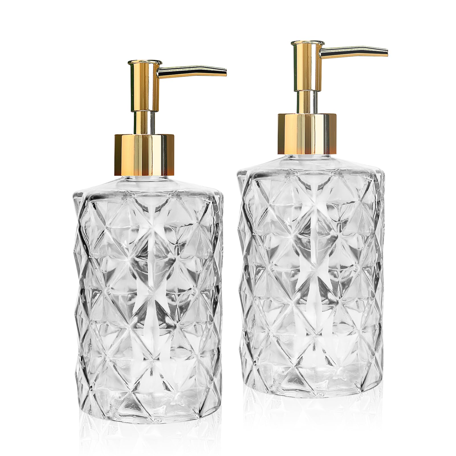 Amazon.com: Clear Hand Soap Dispenser for Bathroom,2Pack 12 oz/330 ml ...