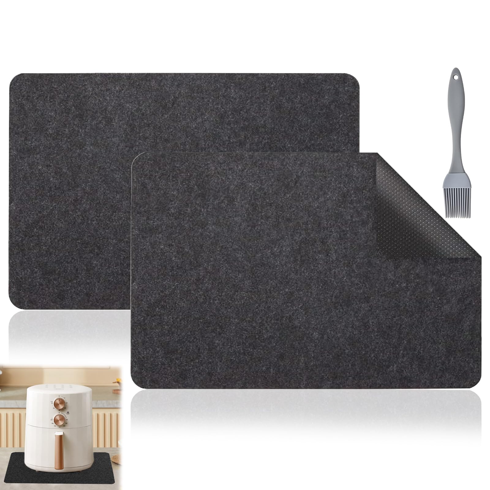 INBOLM Heat Resistant Mat for Air Fryer,2 PCS Heat Proof Mat Kitchen ...