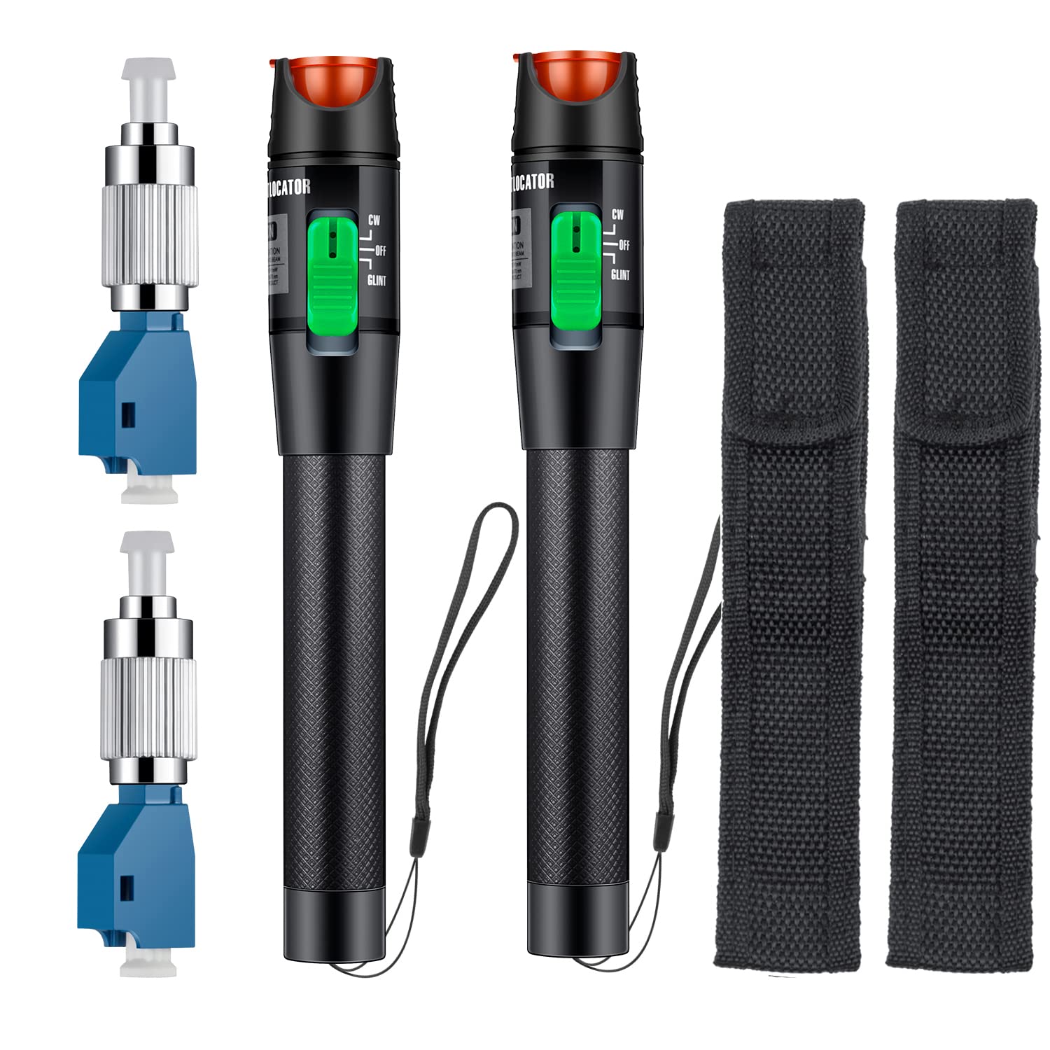 2 Pieces Visual Fault Locator 30MW 30KM Fiber Tester VFL Tester Kit ...