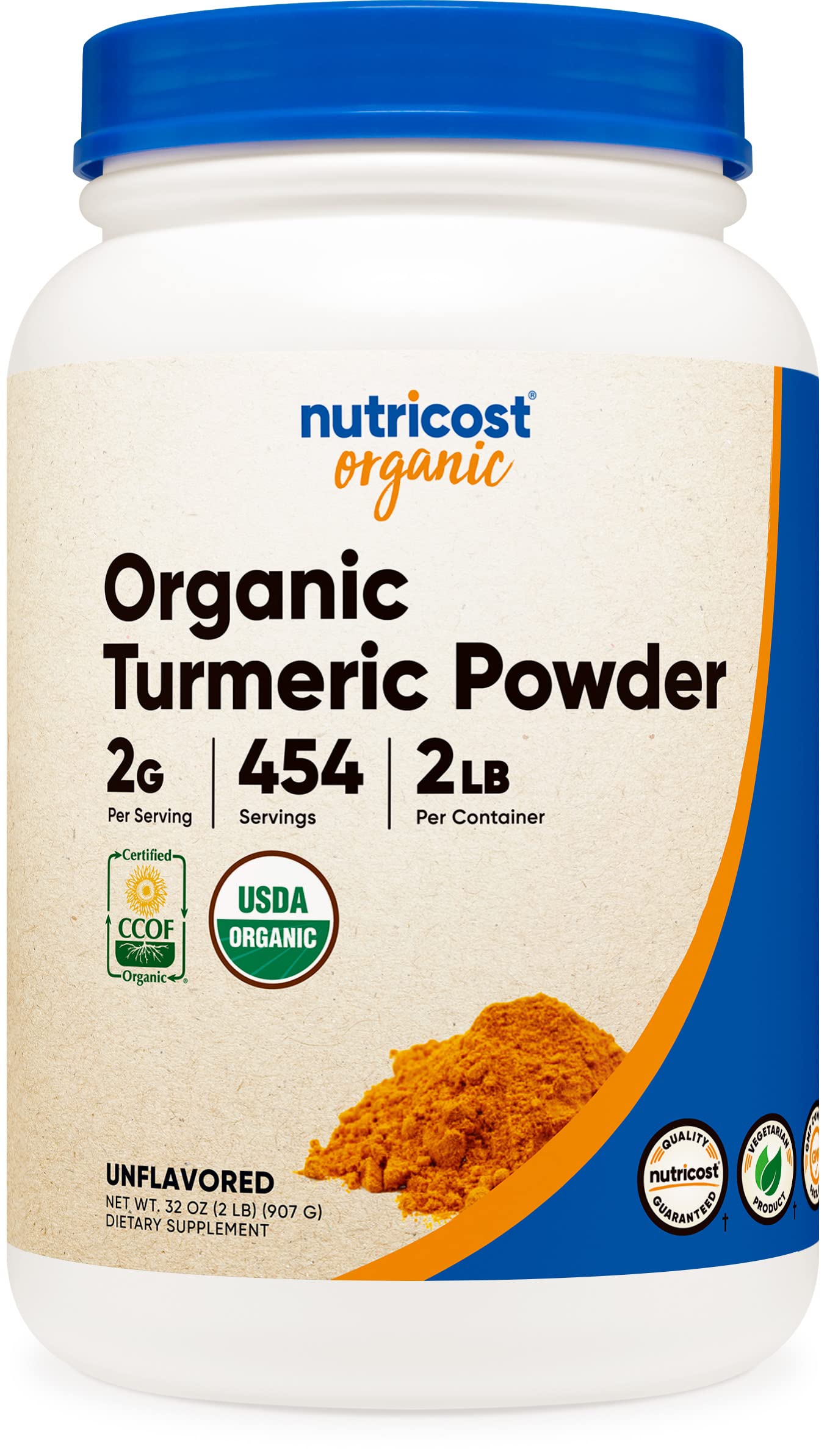 Amazon.com: Nutricost Organic Turmeric Powder 2 LBS - Certified USDA ...