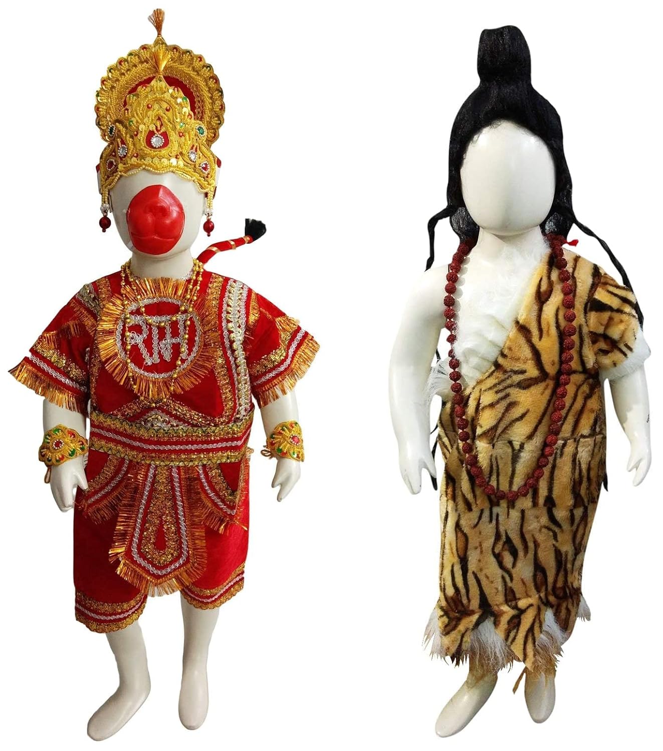 Buy BookMyCostume Fur Lord Hanuman Bajrang Bali Monkey God Hindu Kids ...