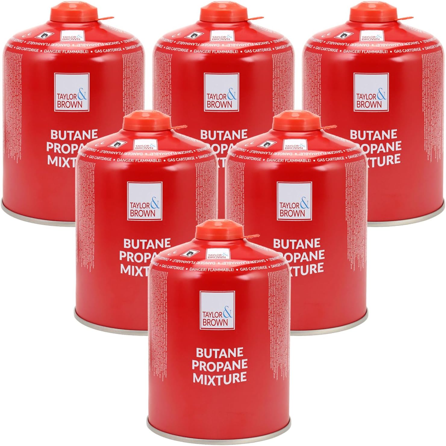 6 Pack 450g Butane-Propane Screw On Gas Canisters Gas Cartridge for ...