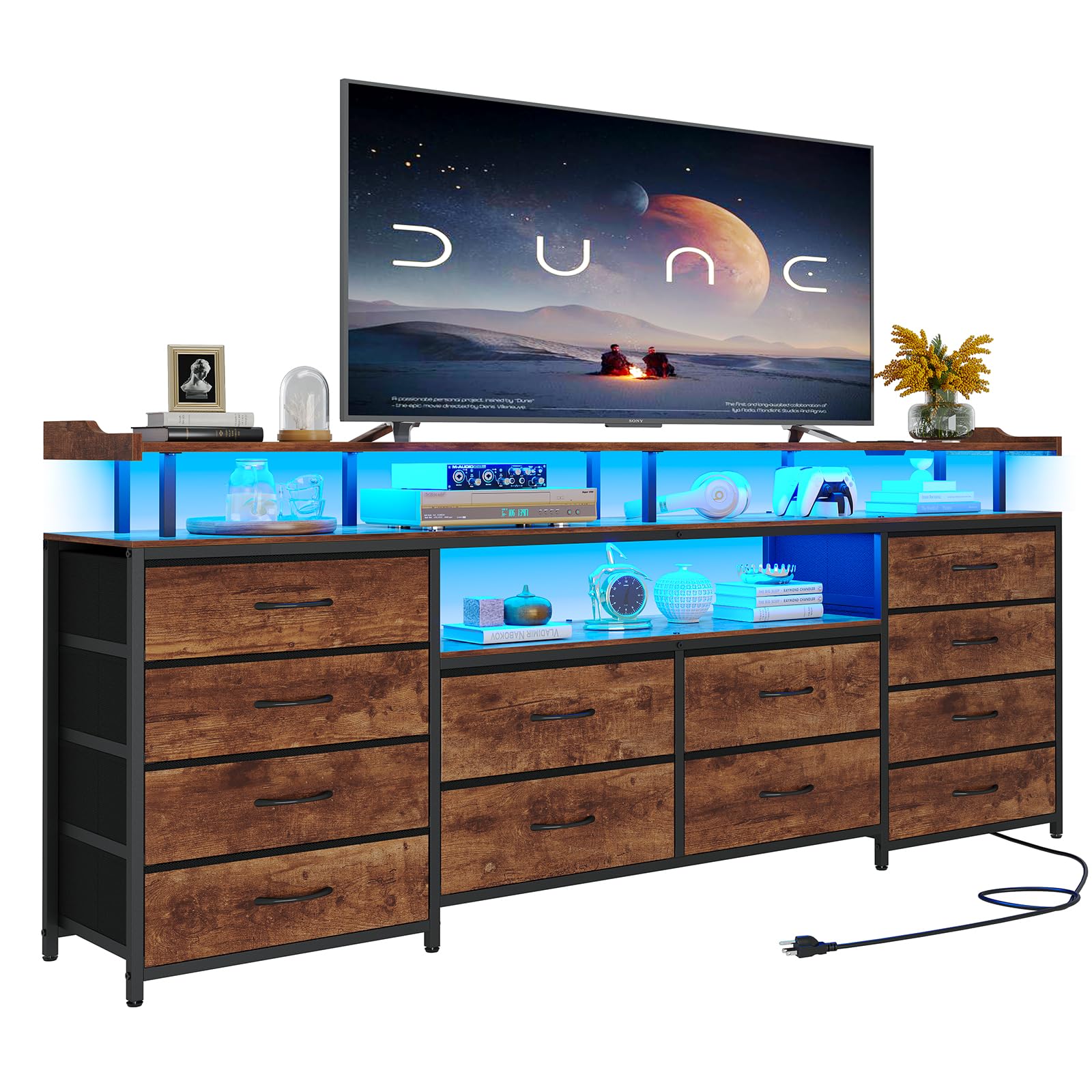 Amazon.com: HAUOMS TV Stand Dresser for 65 Inch TV, 63" W Dresser with ...